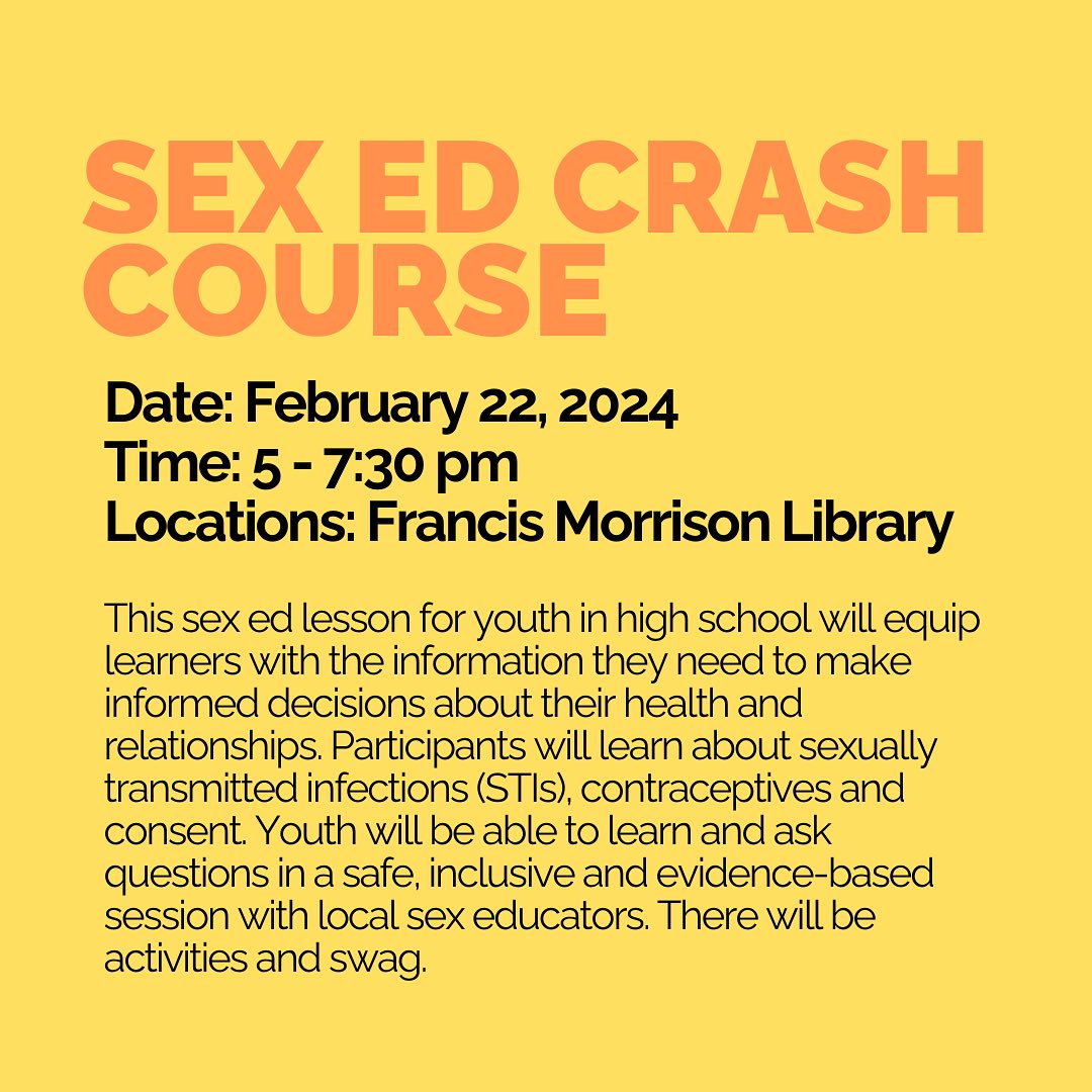 Sex Ed Crash Course (Youth in high school)